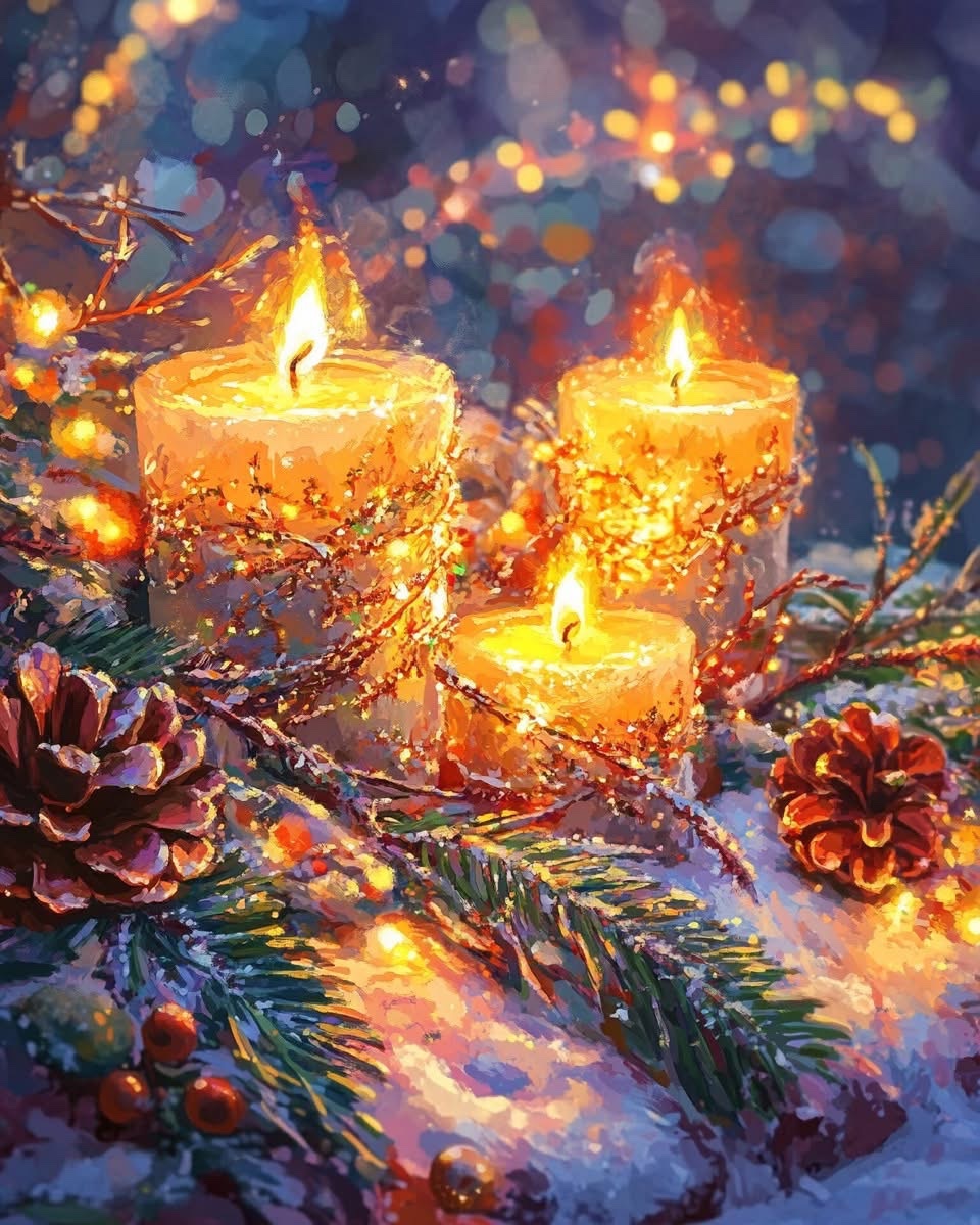 Solve Holiday Candles jigsaw puzzle online with 154 pieces