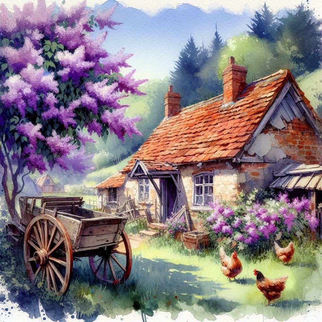 Solve Tumbledown cottage (resize 9 to 306 pieces) jigsaw puzzle online ...