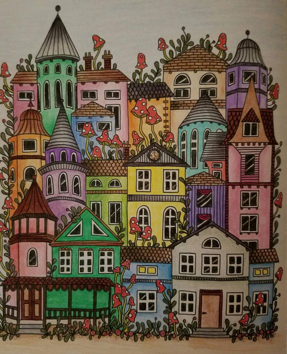 Solve Town of Colourful Buildings jigsaw puzzle online with 252 pieces