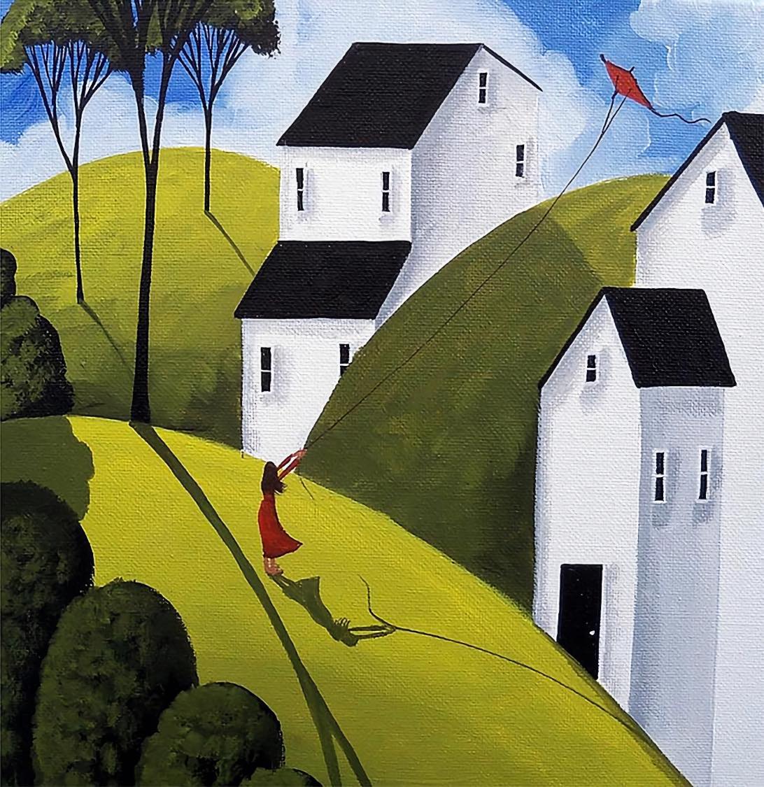 Solve Debbie Criswell, Kite Day, 2018 jigsaw puzzle online with 72 pieces