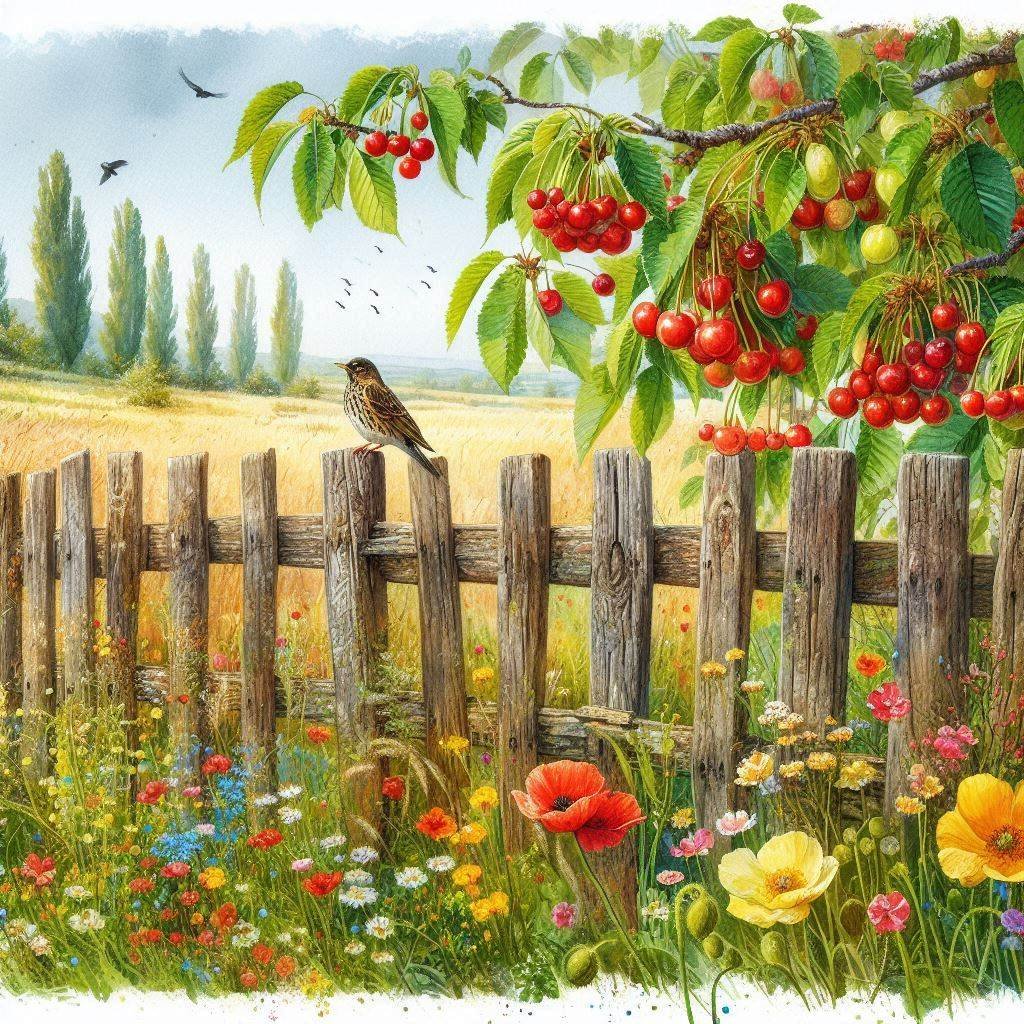 Solve The cherry tree 2 (resize 9 to 306 pieces) jigsaw puzzle online ...