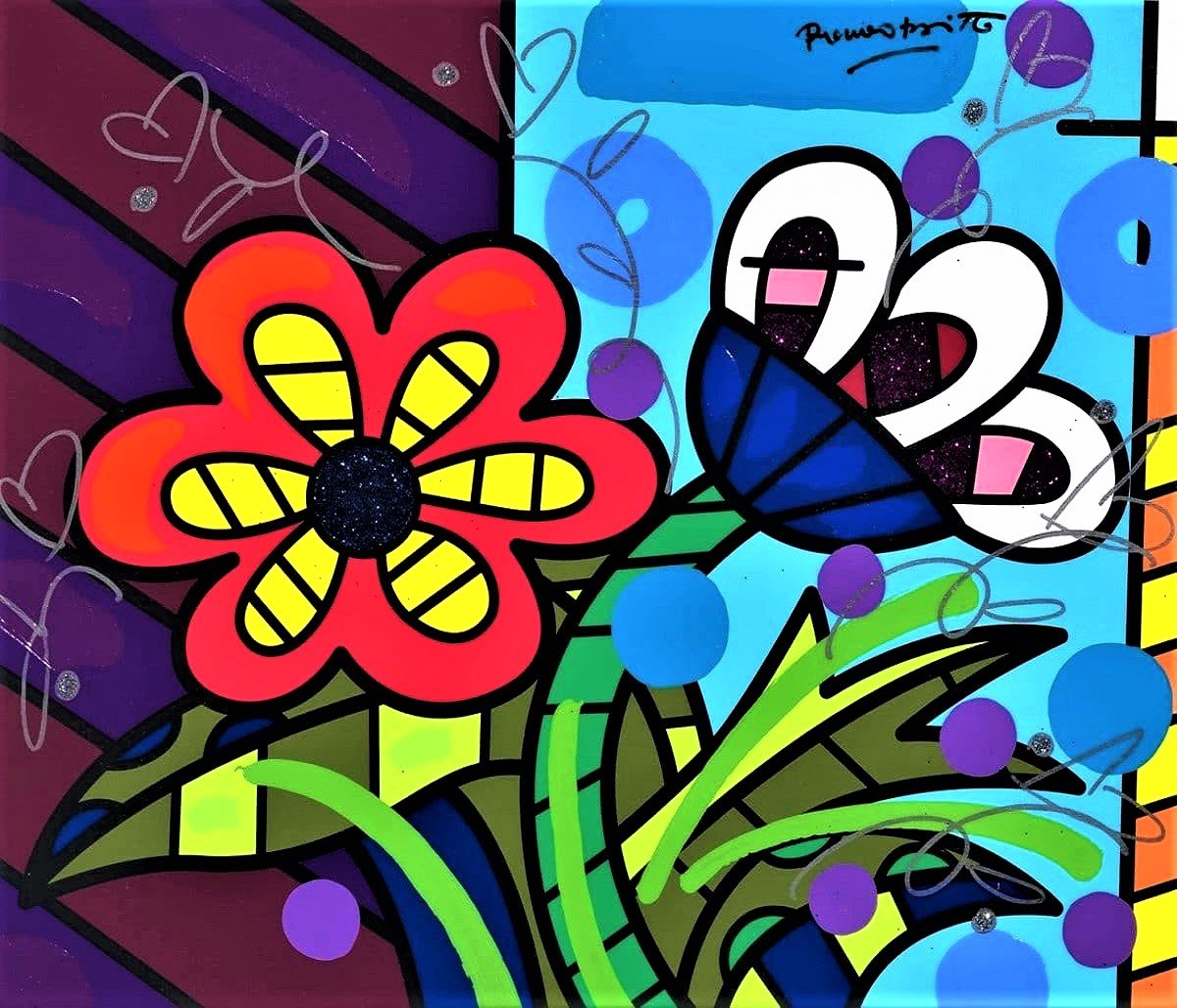 Solve Spring - Romero Britto jigsaw puzzle online with 56 pieces
