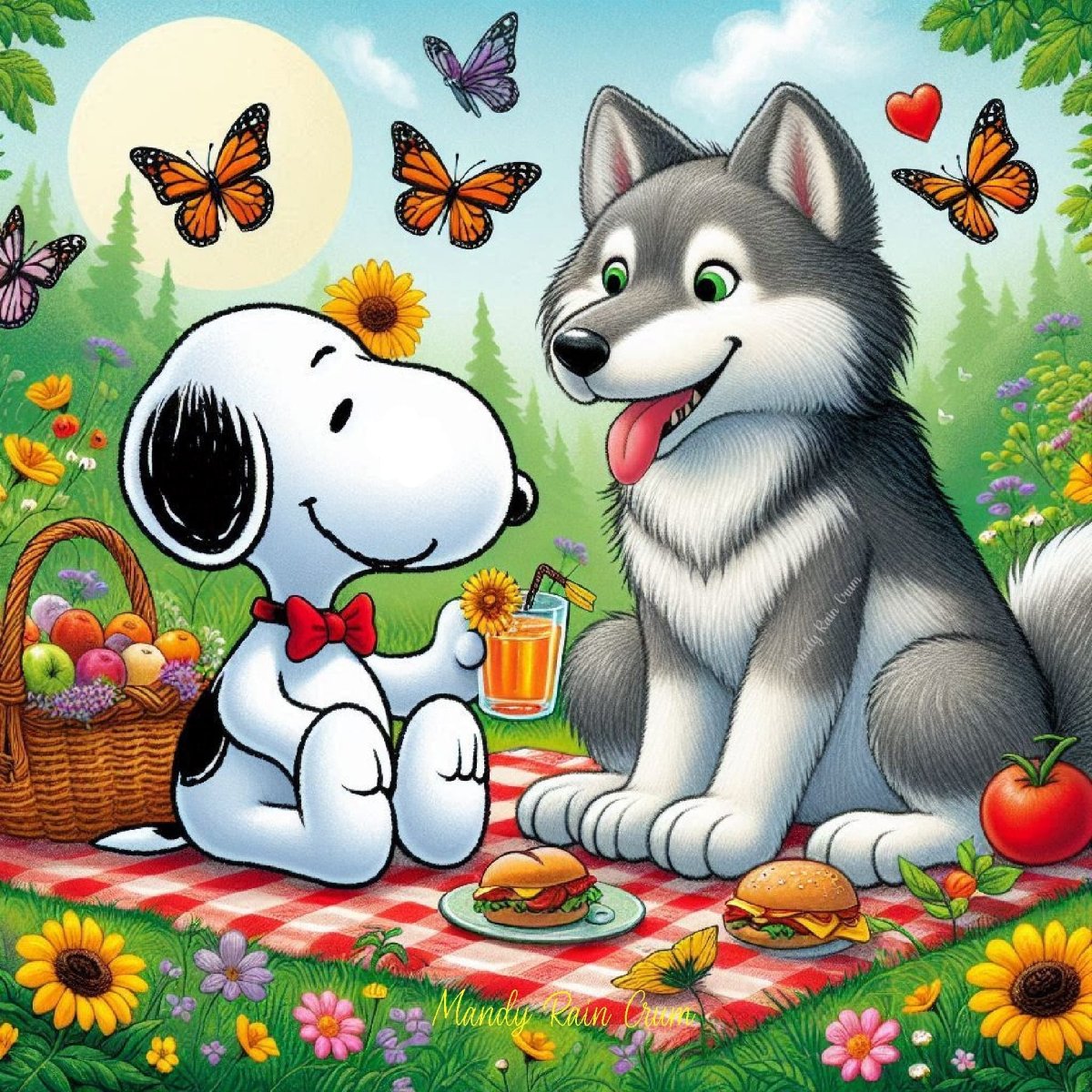 Solve Snoopy and his friend jigsaw puzzle online with 36 pieces