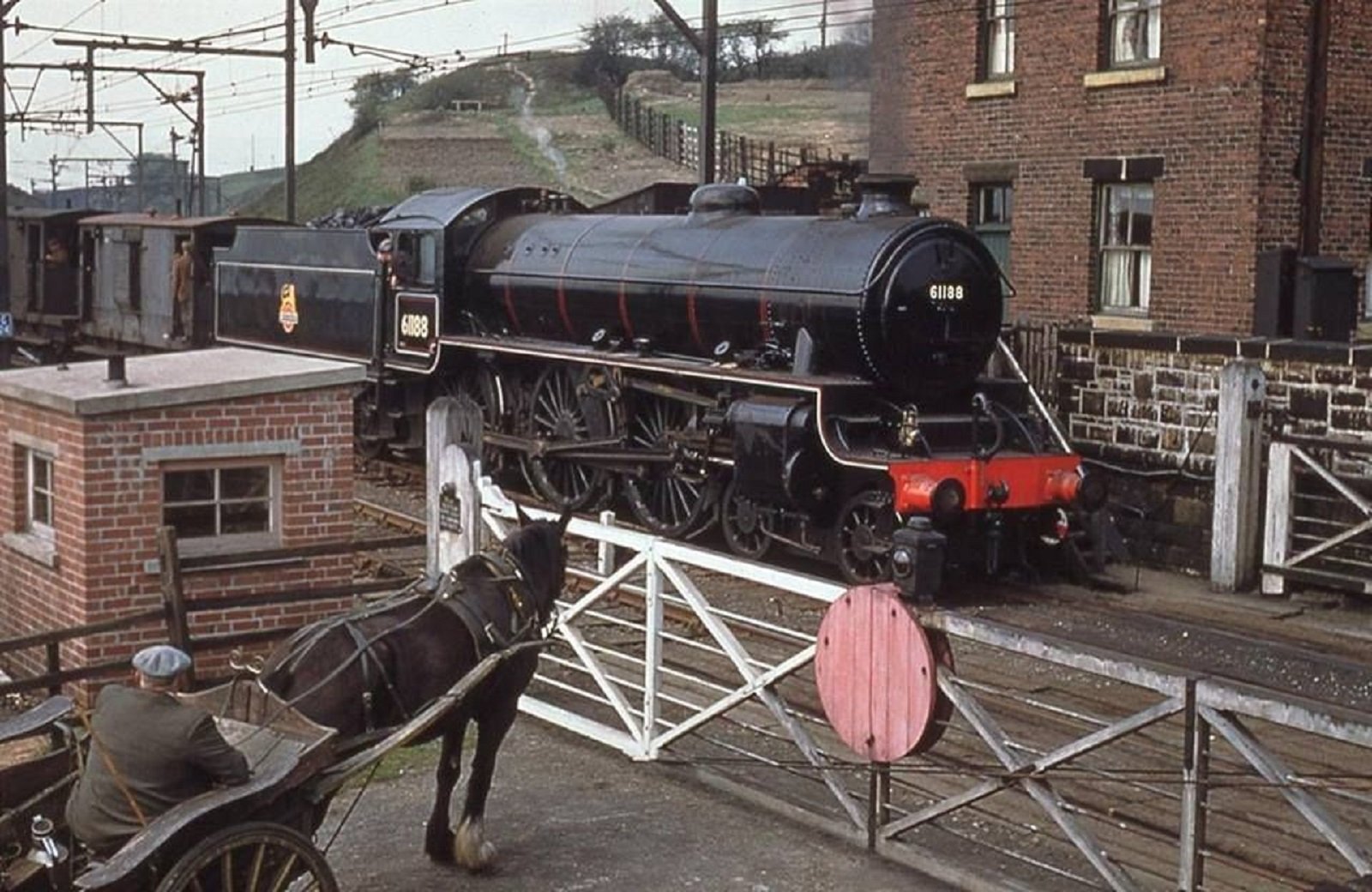 Solve LNER Thompson Class B1 4-6-0 61188 at Dinting crossing ...