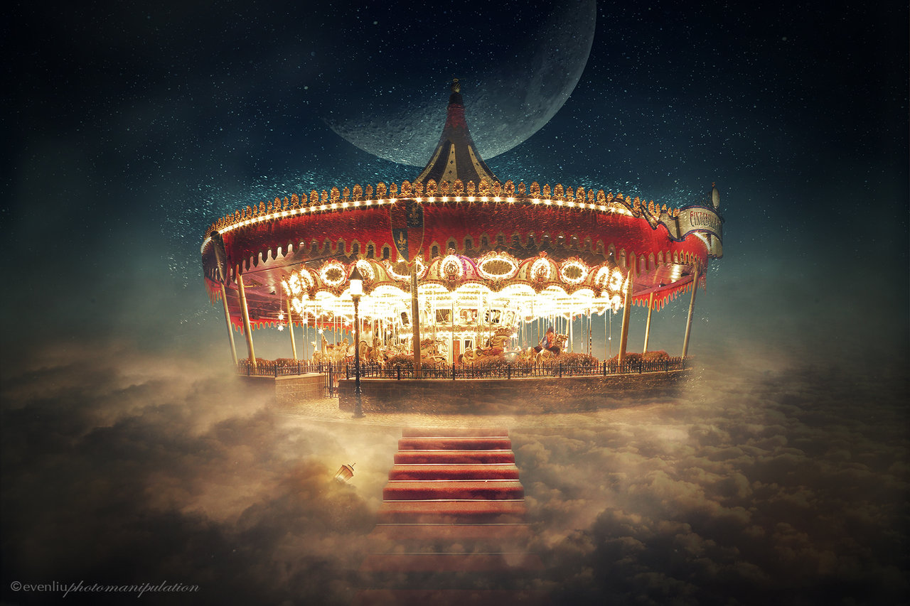 Solve sky carousel jigsaw puzzle online with 294 pieces