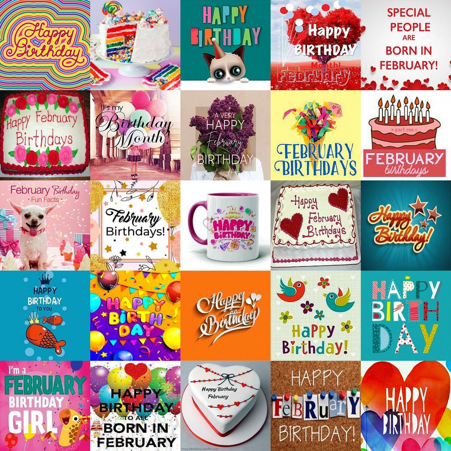 Solve February Birthdays jigsaw puzzle online with 81 pieces