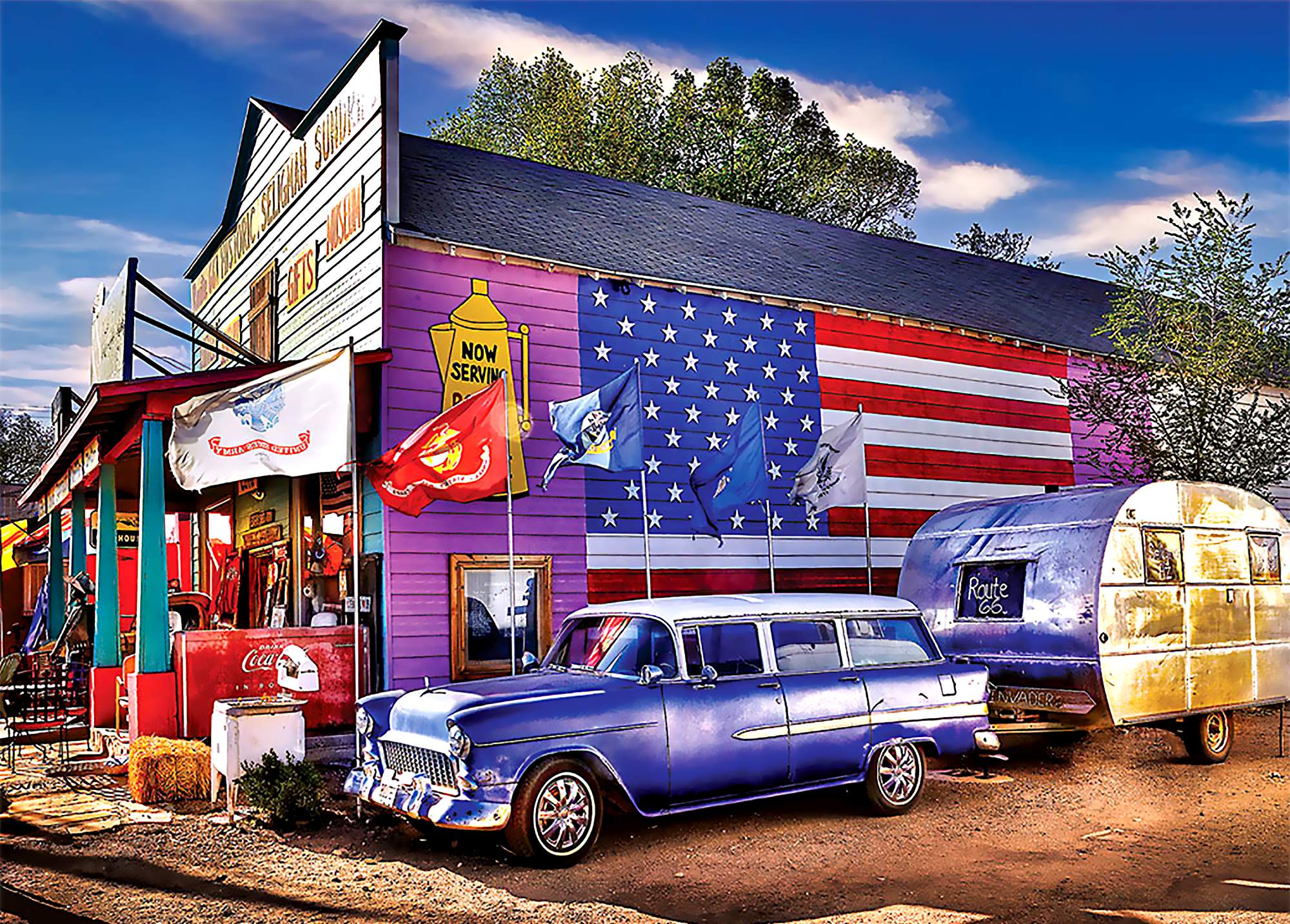 Solve Seligman Route 66 jigsaw puzzle online with 352 pieces