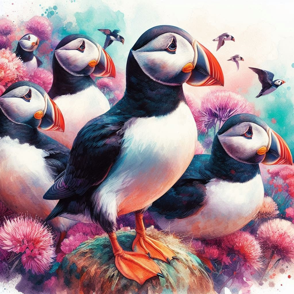 Solve Atlantic Puffin (resizable 9 to 306 pieces) jigsaw puzzle online ...