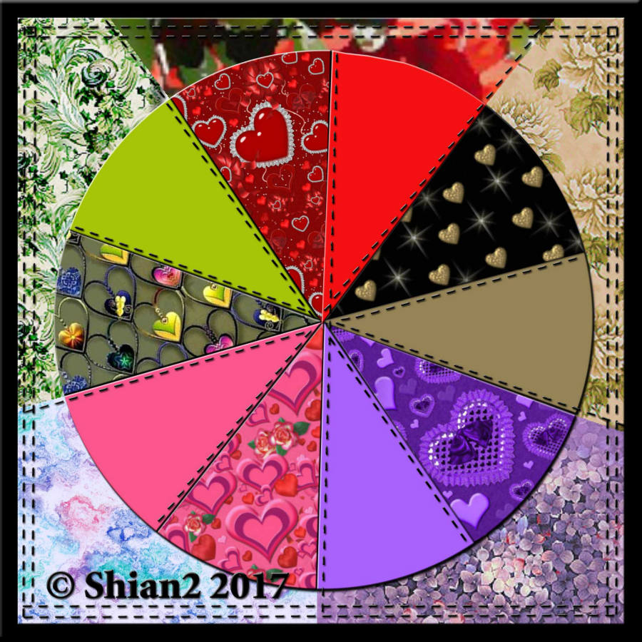 Solve Circle Of Patches jigsaw puzzle online with 64 pieces