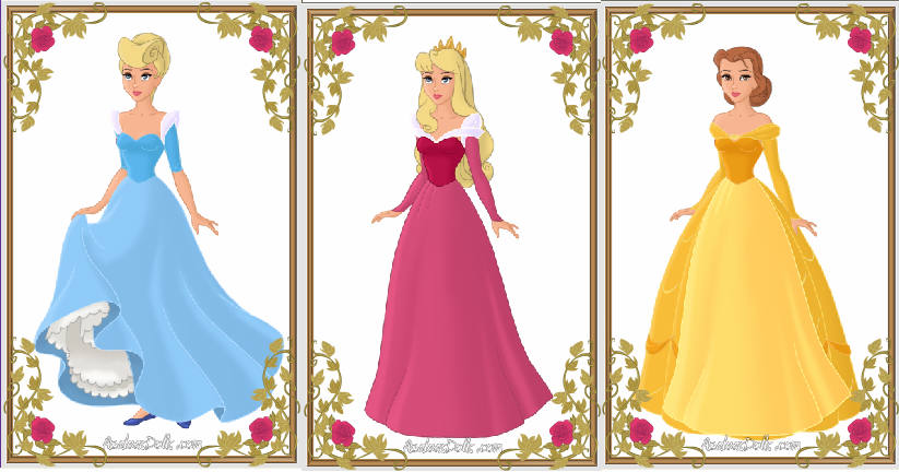 Solve Princess trio jigsaw puzzle online with 91 pieces