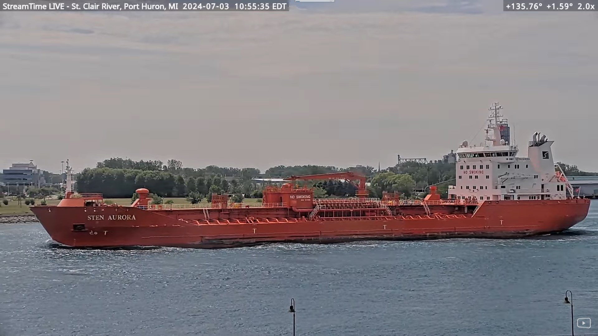 Solve Sten Aurora - Ocean-Going Tanker - Port Huron, MI (2024-07-03 ...