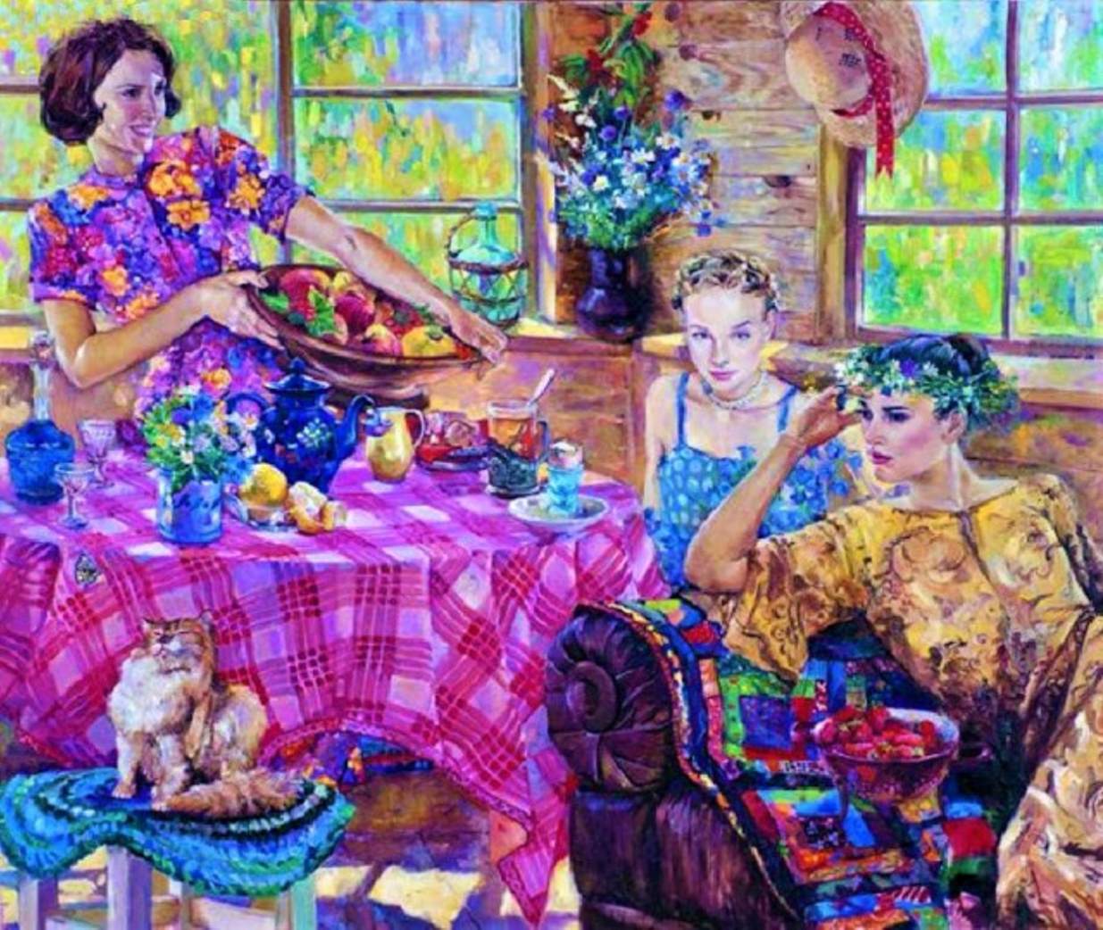 Solve Weekend Relaxation ~ Natalia Tour (Russian, 1972...active) jigsaw puzzle online with 30 pieces