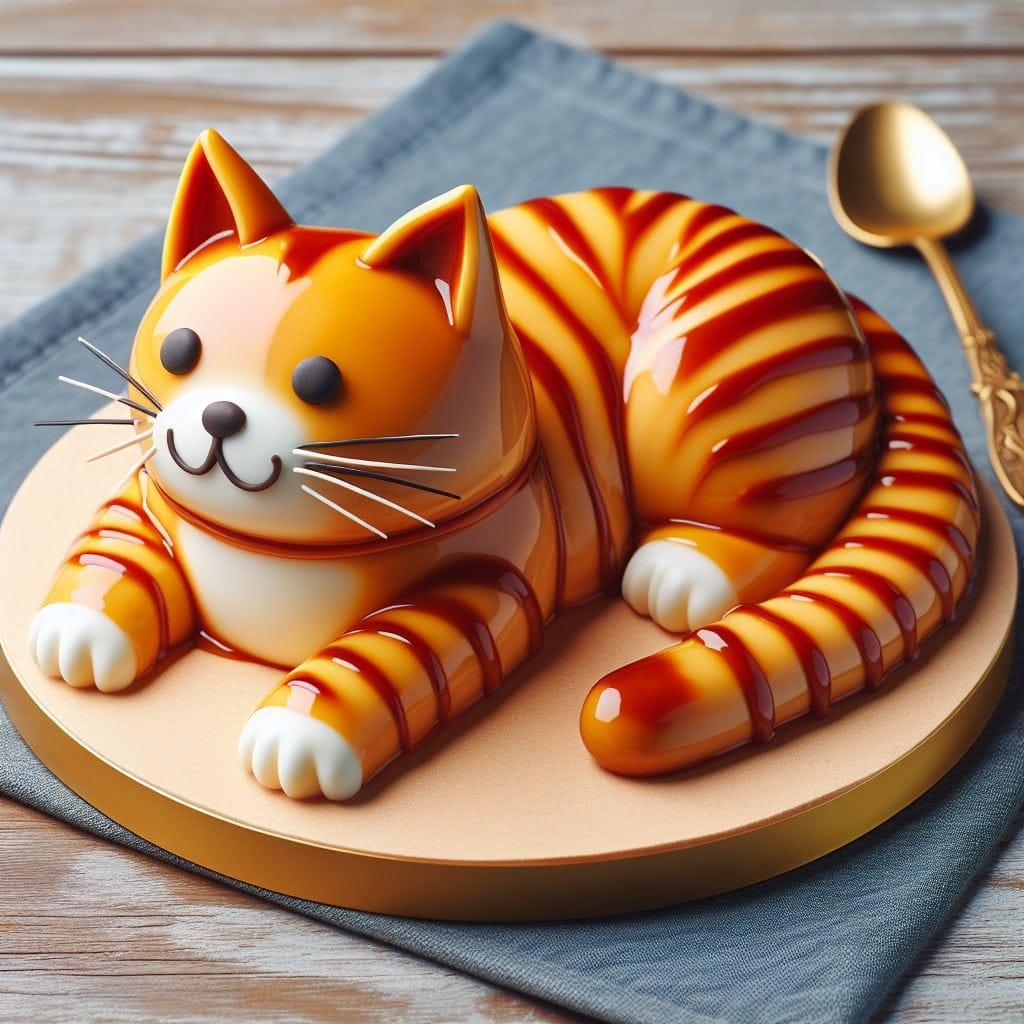 Puzzle | 100 pièces | Caramel Cat Cake | Jigidi