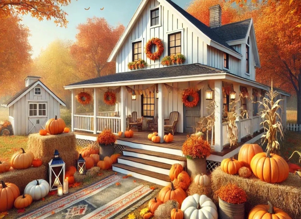 Solve Perfect Autumn Home jigsaw puzzle online with 88 pieces