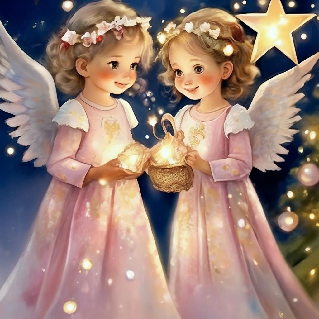 Solve Christmas Angels jigsaw puzzle online with 49 pieces