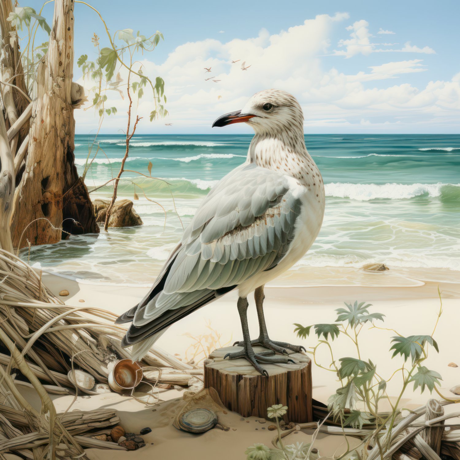 Solve Seaside Seagull 02 jigsaw puzzle online with 256 pieces