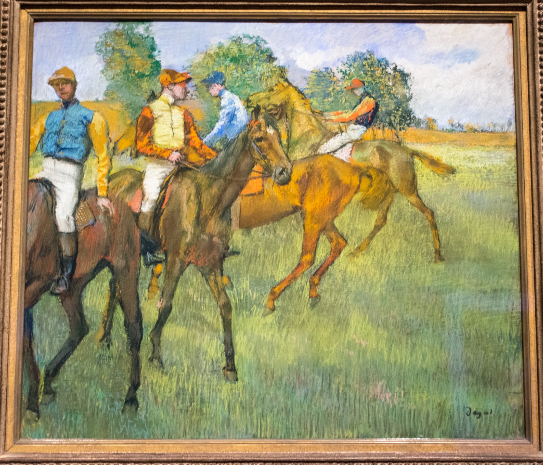 Solve Race Horses, Edgar Degas, Pastel, 1893, France jigsaw puzzle ...
