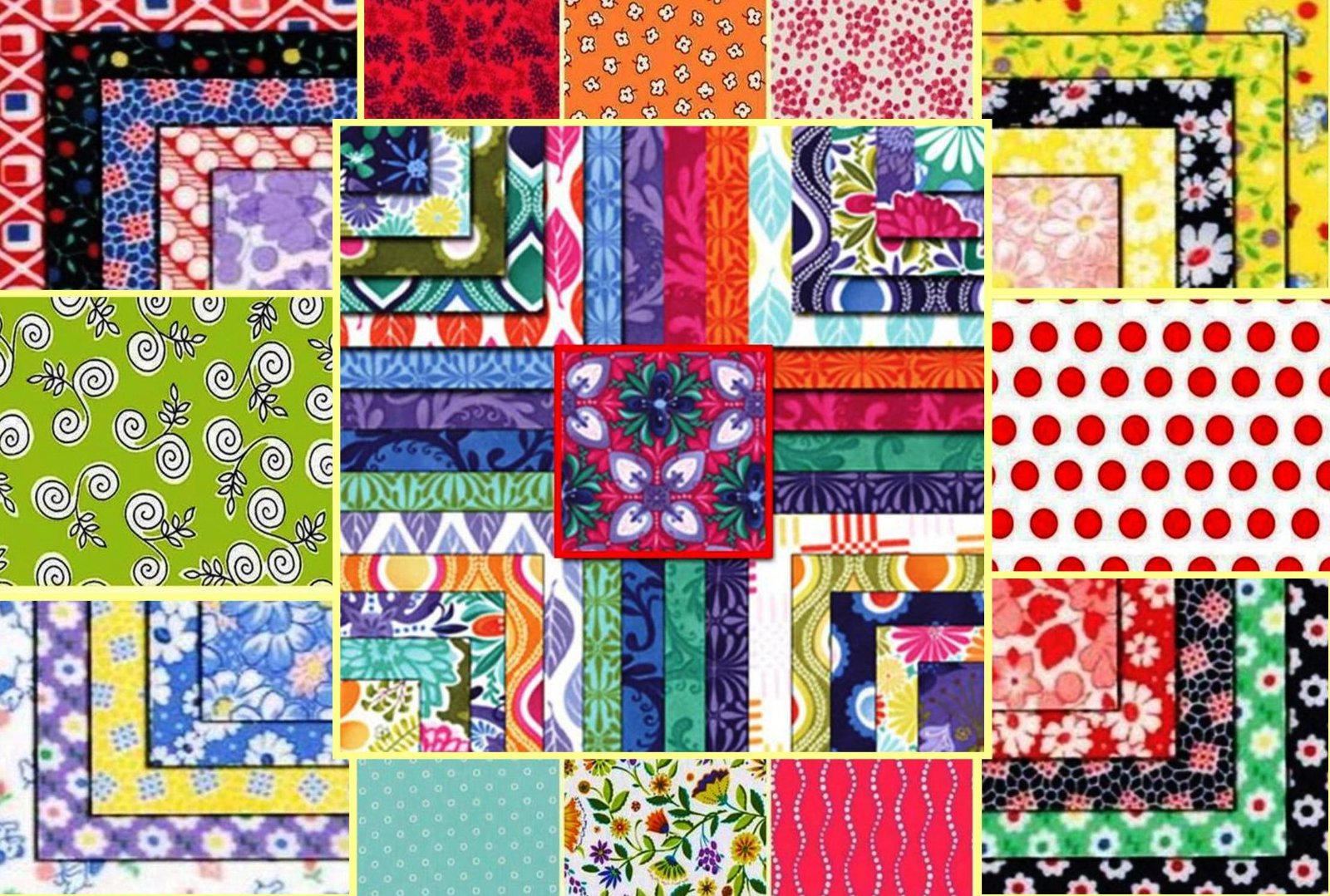 Solve Fabric patchwork - small jigsaw puzzle online with 40 pieces