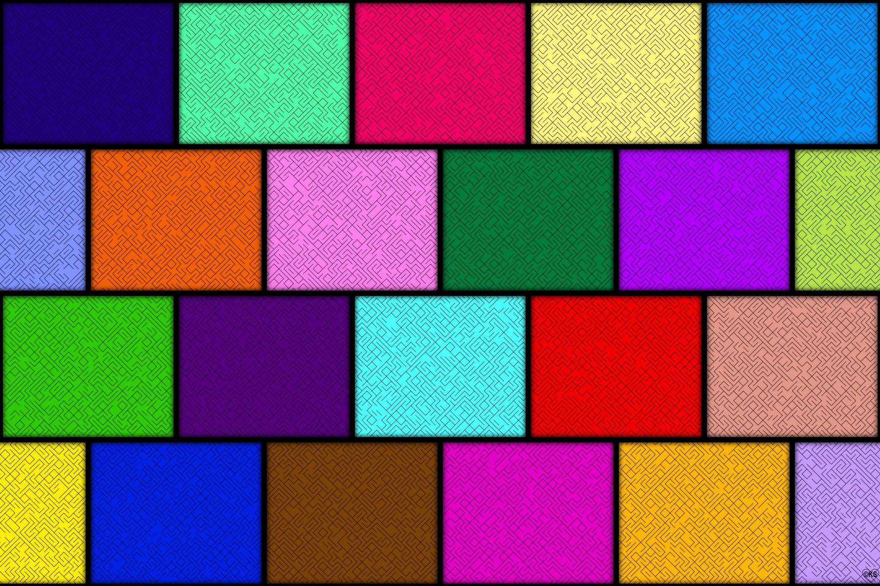 Solve Patterned Tiles!! ~ M jigsaw puzzle online with 96 pieces