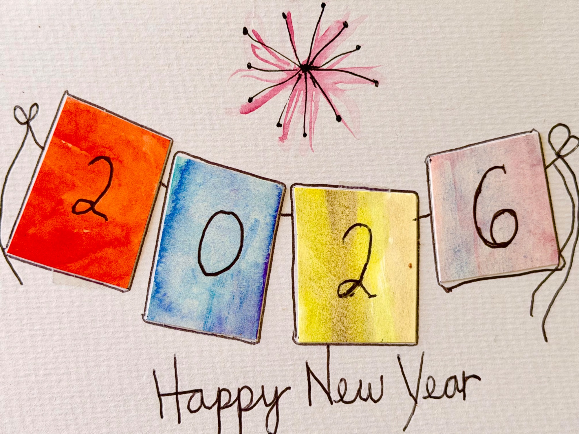 Solve Happy new year jigsaw puzzle online with 88 pieces