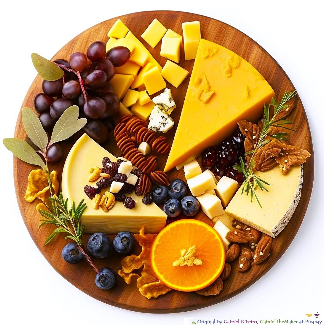Solve Cheese and fruit and nuts 🍇 jigsaw puzzle online with 64 pieces