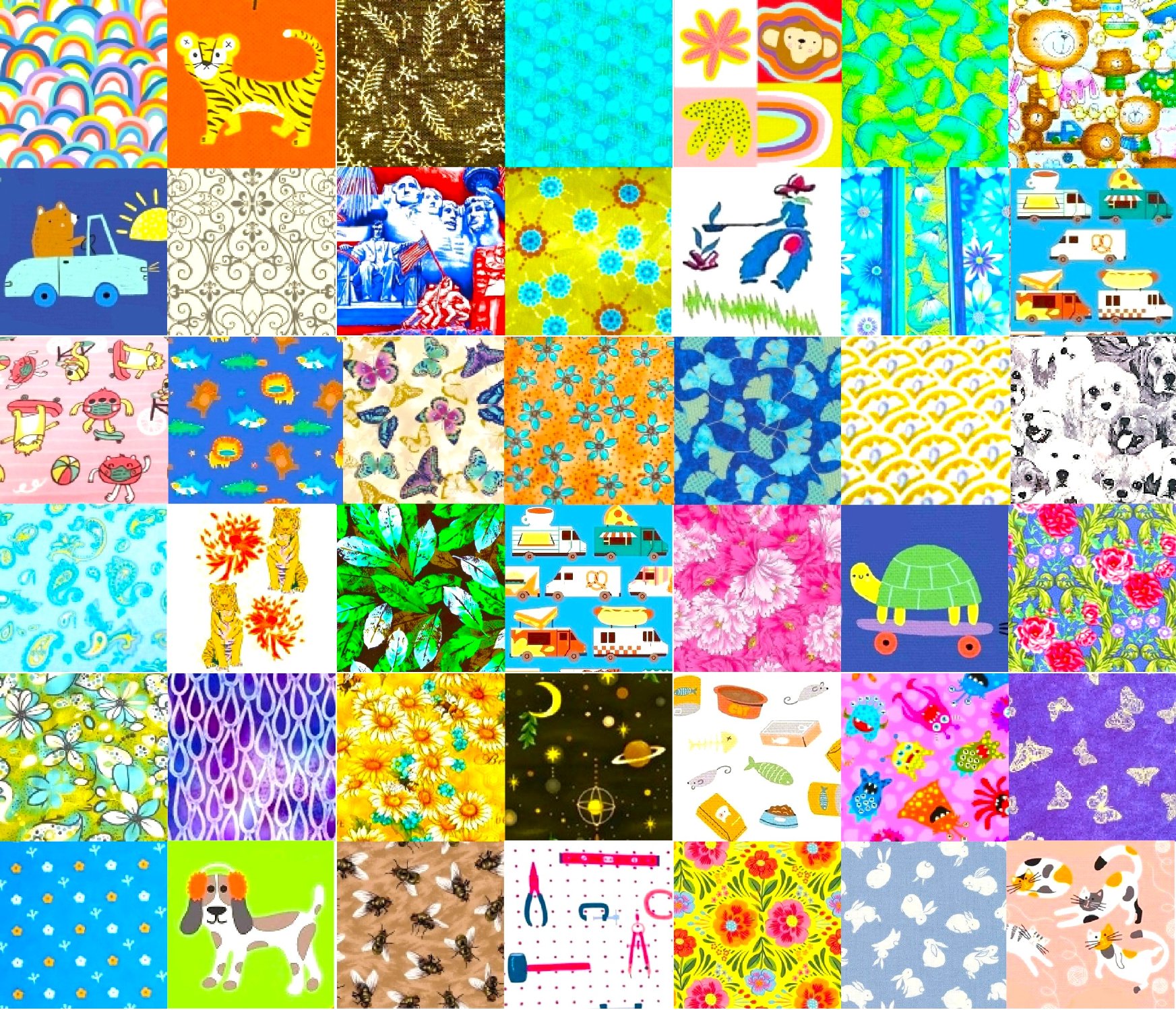 Solve PATCHWORK PAINTBRUSH STUDIO 8 jigsaw puzzle online with 72 pieces