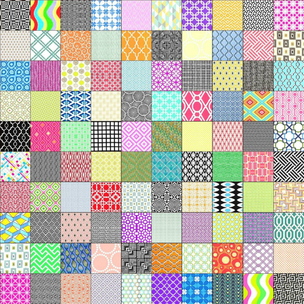 Solve 100 patterns jigsaw puzzle online with 400 pieces