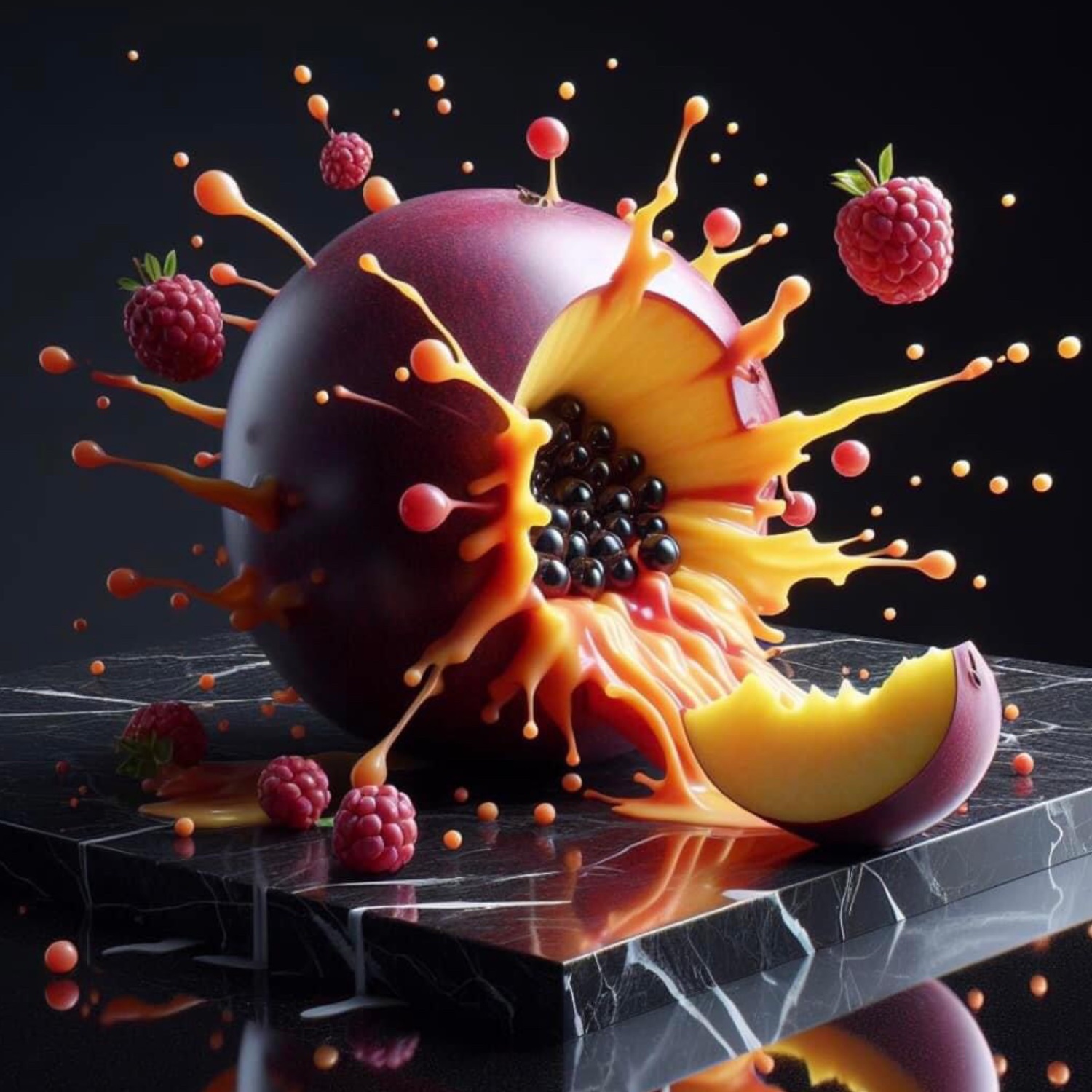 Solve Exploding Fruit jigsaw puzzle online with 81 pieces