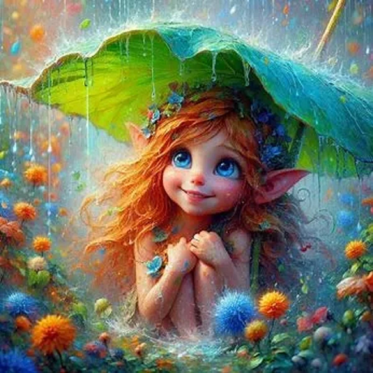 Solve Spring Showers jigsaw puzzle online with 81 pieces