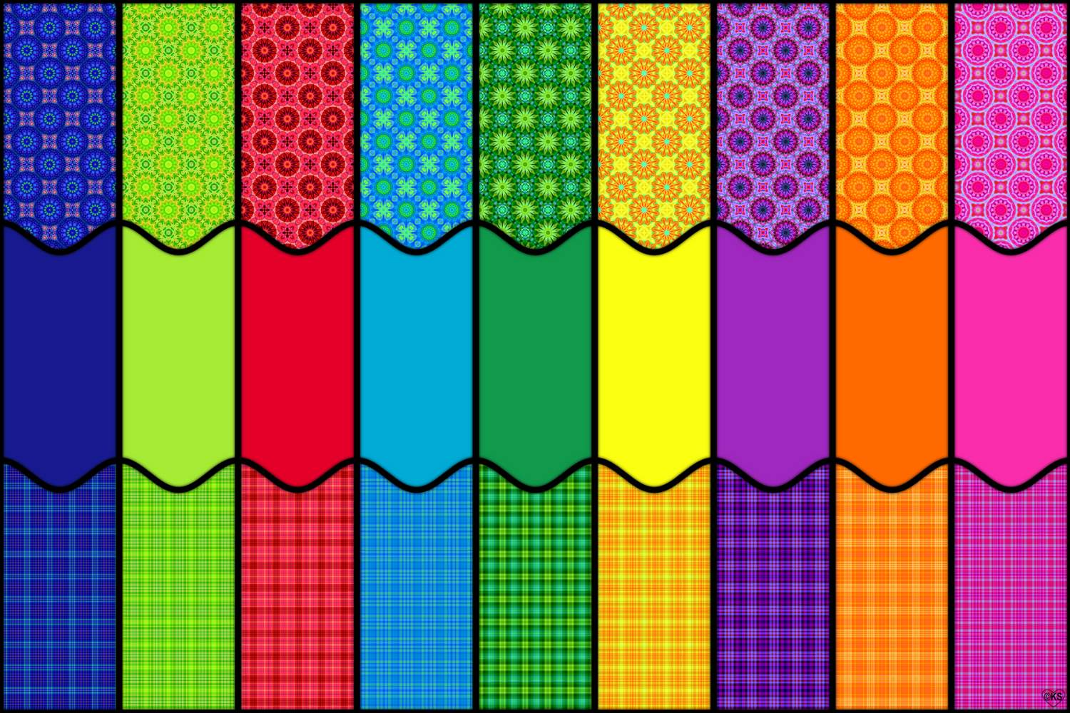 Solve Wavy Triplets!! ~ S jigsaw puzzle online with 54 pieces