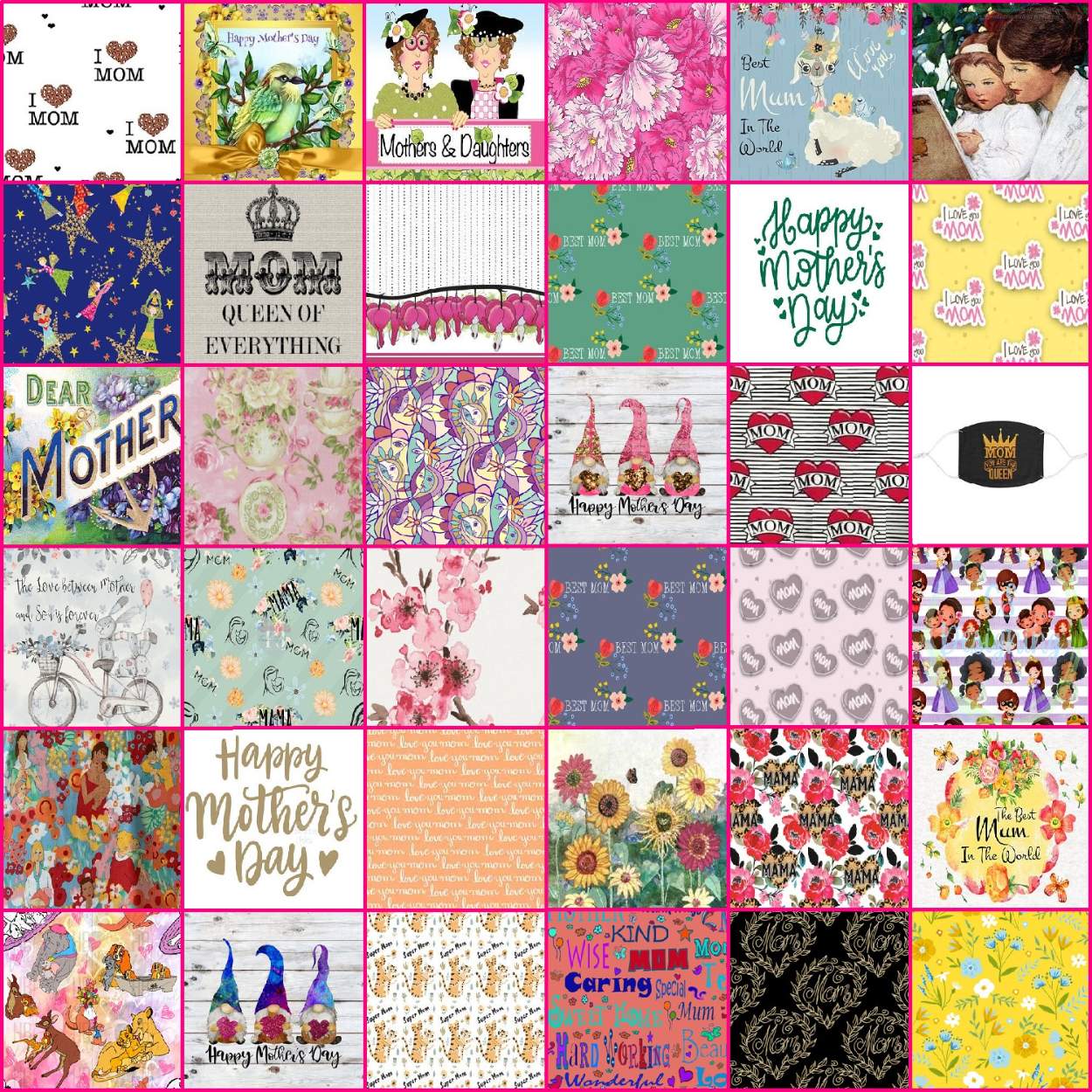 Solve Happy Mother's Day jigsaw puzzle online with 100 pieces