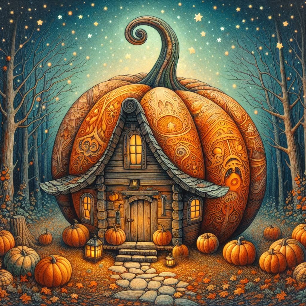 Solve Pumpkin House jigsaw puzzle online with 196 pieces