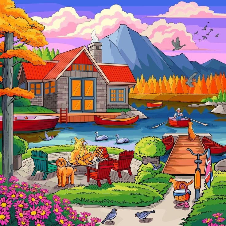 Solve Weekend Retreat jigsaw puzzle online with 64 pieces