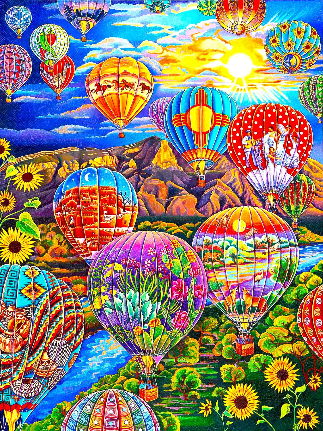 Solve Rising Above the Rio Grande, Albuquerque jigsaw puzzle online ...