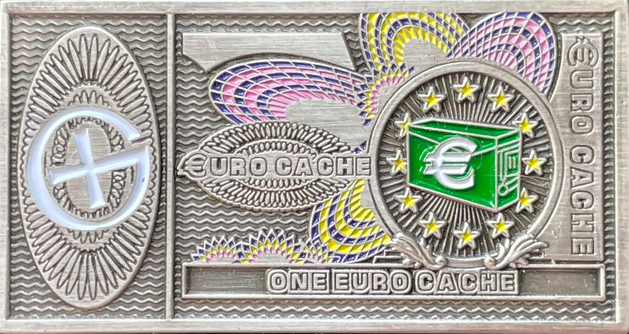 Solve Euro Cache Geocoin - front jigsaw puzzle online with 594 pieces