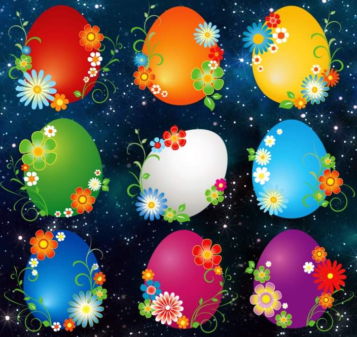 Solve Easter eggs jigsaw puzzle online with 64 pieces