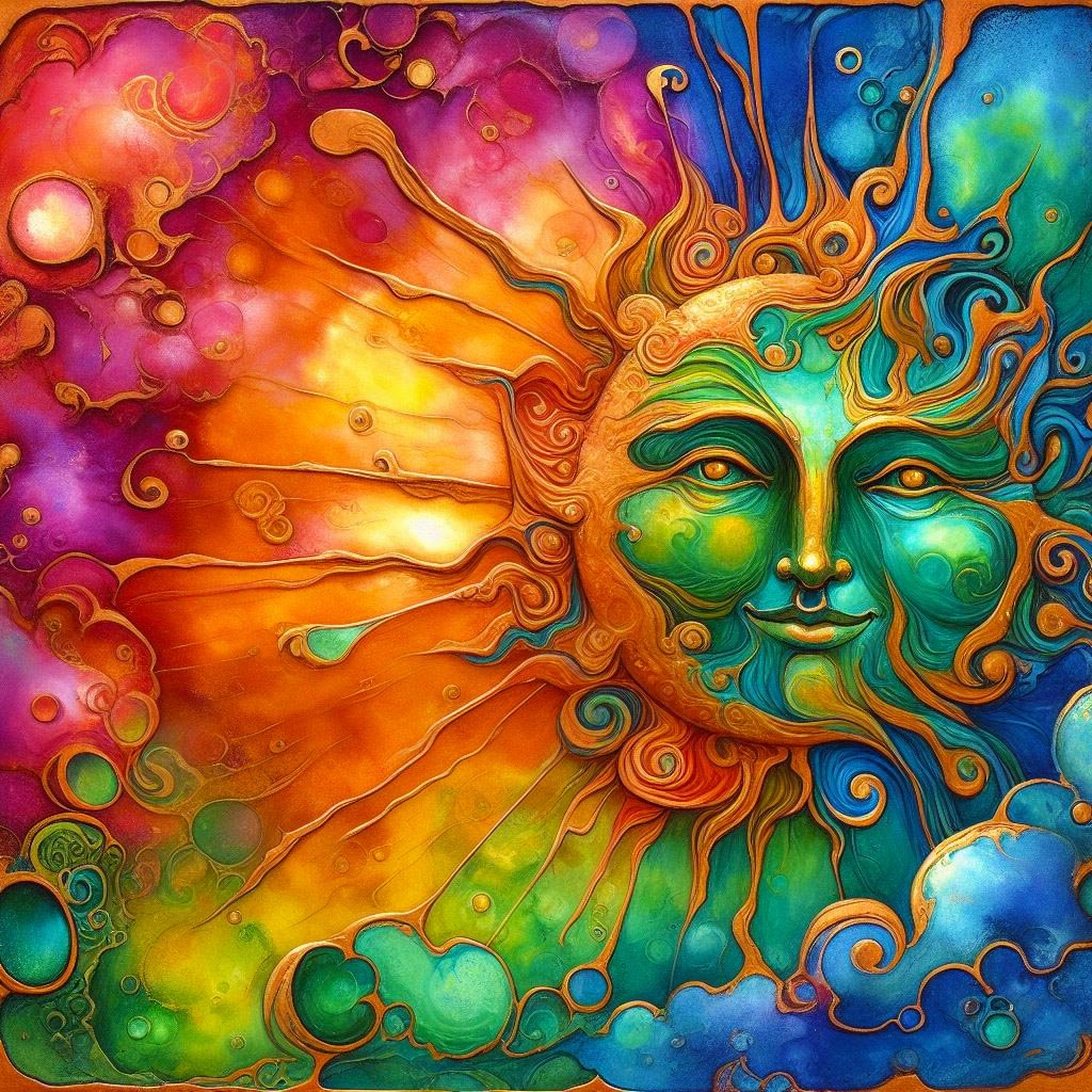 Jigsaw Puzzle | 81 pieces | bright and colorful Sun | Jigidi
