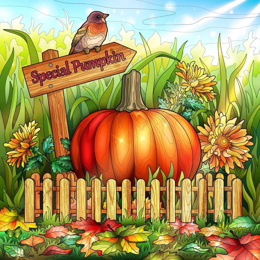 Solve A Pumpkin for Donna jigsaw puzzle online with 64 pieces