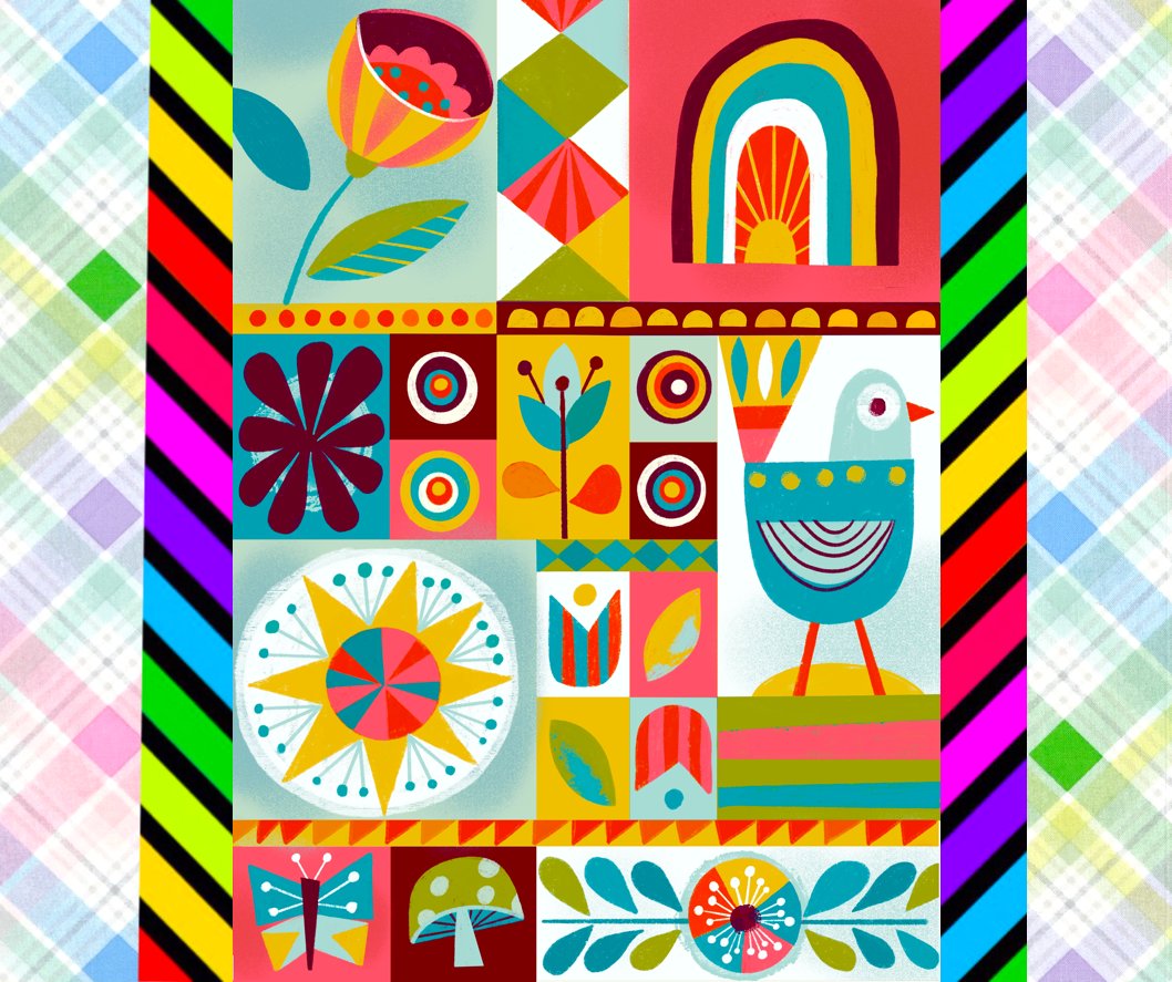 Solve Pattern mashup jigsaw puzzle online with 120 pieces