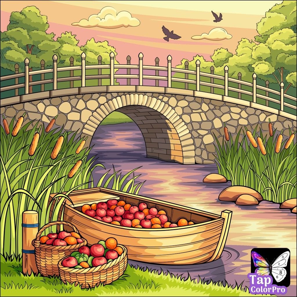 Solve PUZZLE - Boat Full Of Apples jigsaw puzzle online with 81 pieces