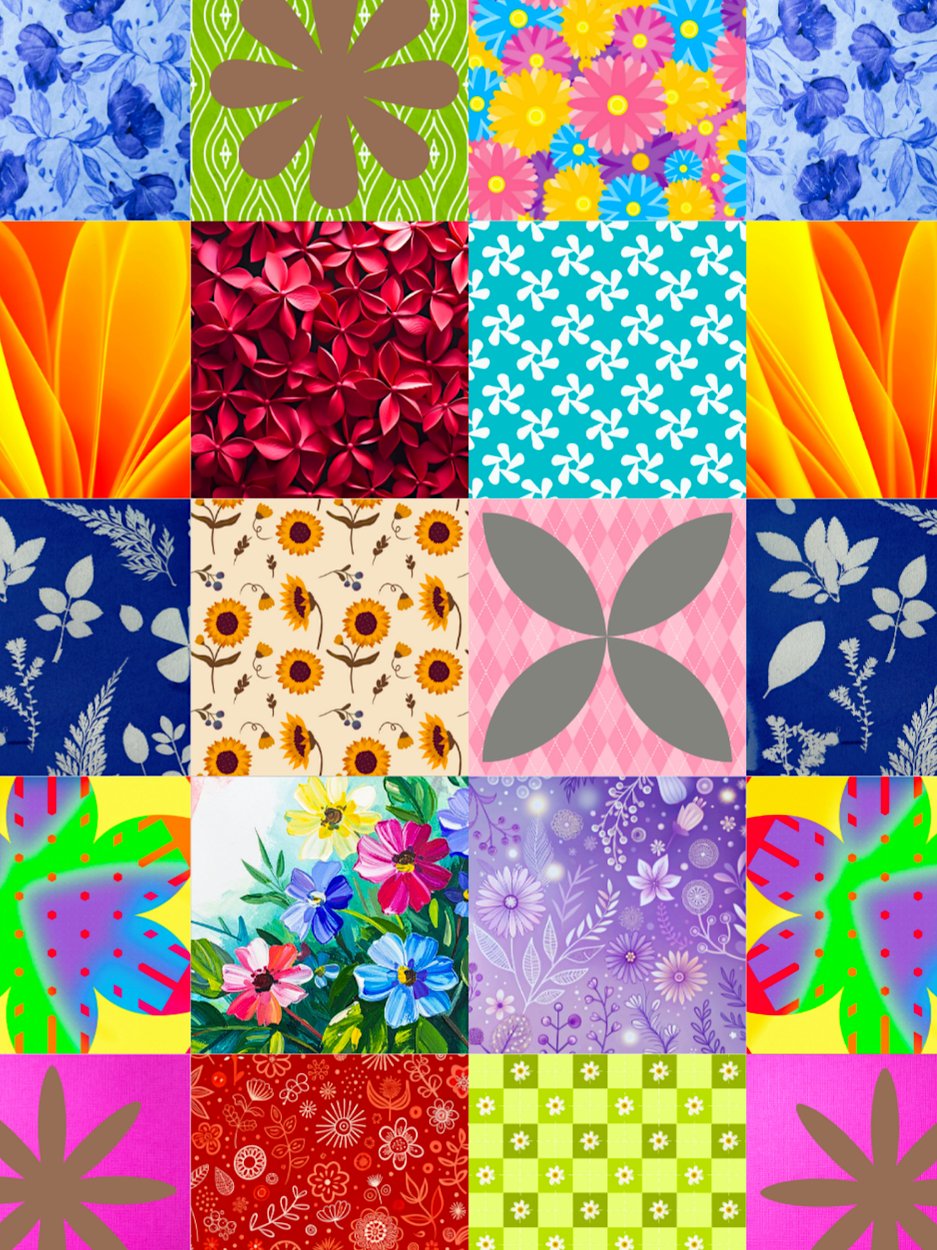 Solve Pattern mashup jigsaw puzzle online with 130 pieces