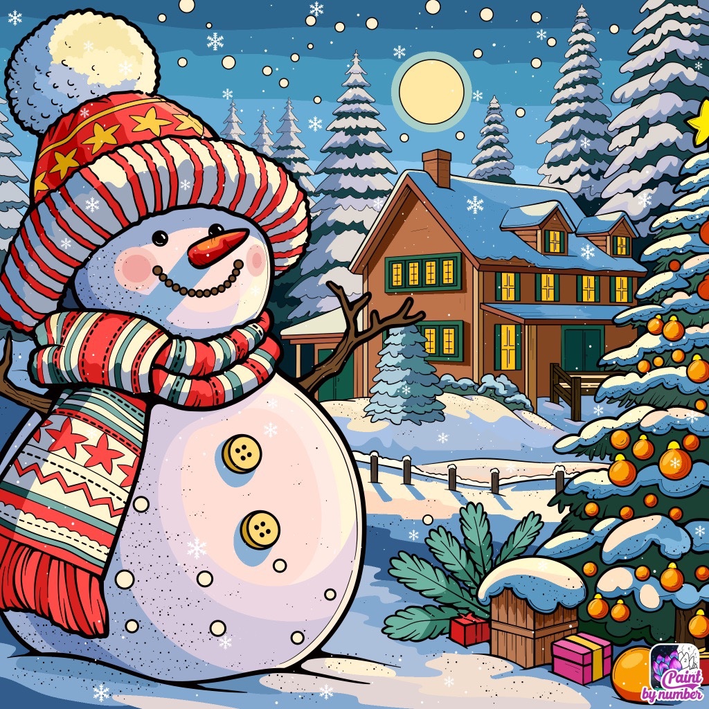 Solve Snowman jigsaw puzzle online with 49 pieces