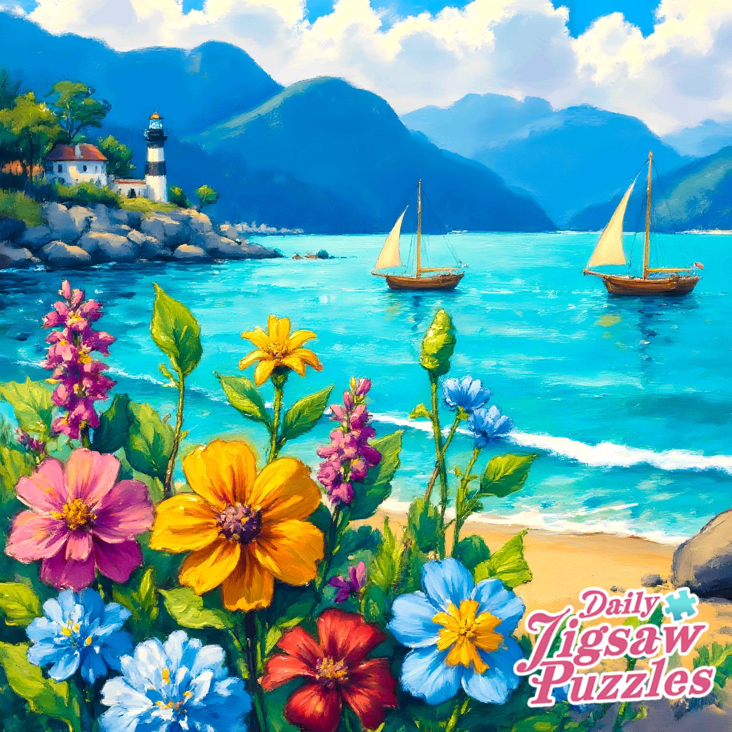 Solve Paradise . . . . . jigsaw puzzle online with 64 pieces