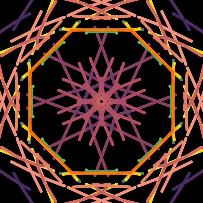 Solve Random Kaleidoscope #130 jigsaw puzzle online with 9 pieces