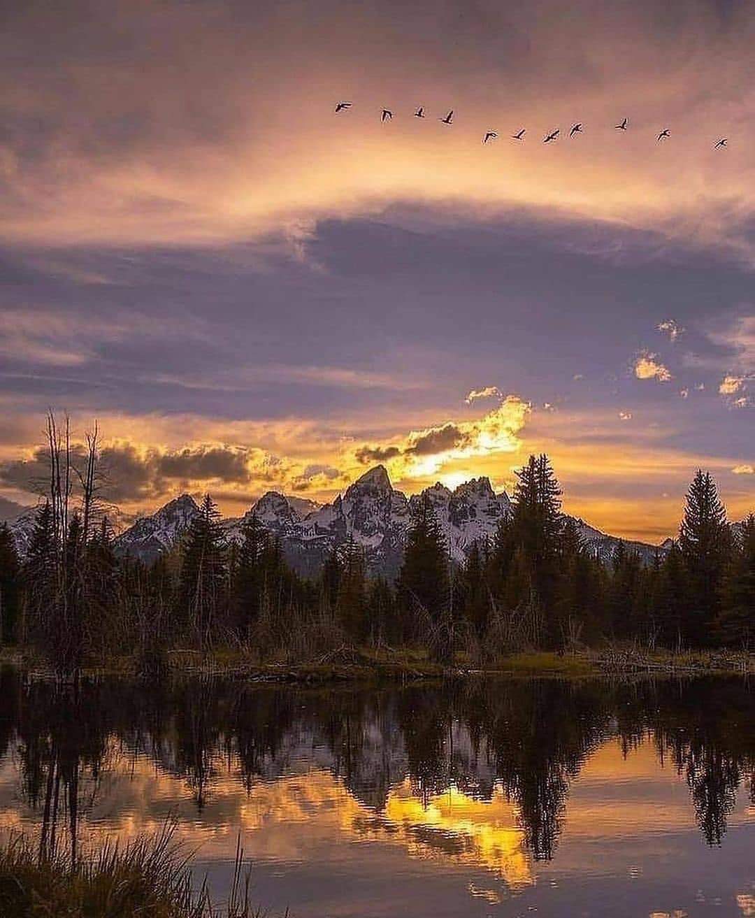 Solve reflection at sunset jigsaw puzzle online with 154 pieces