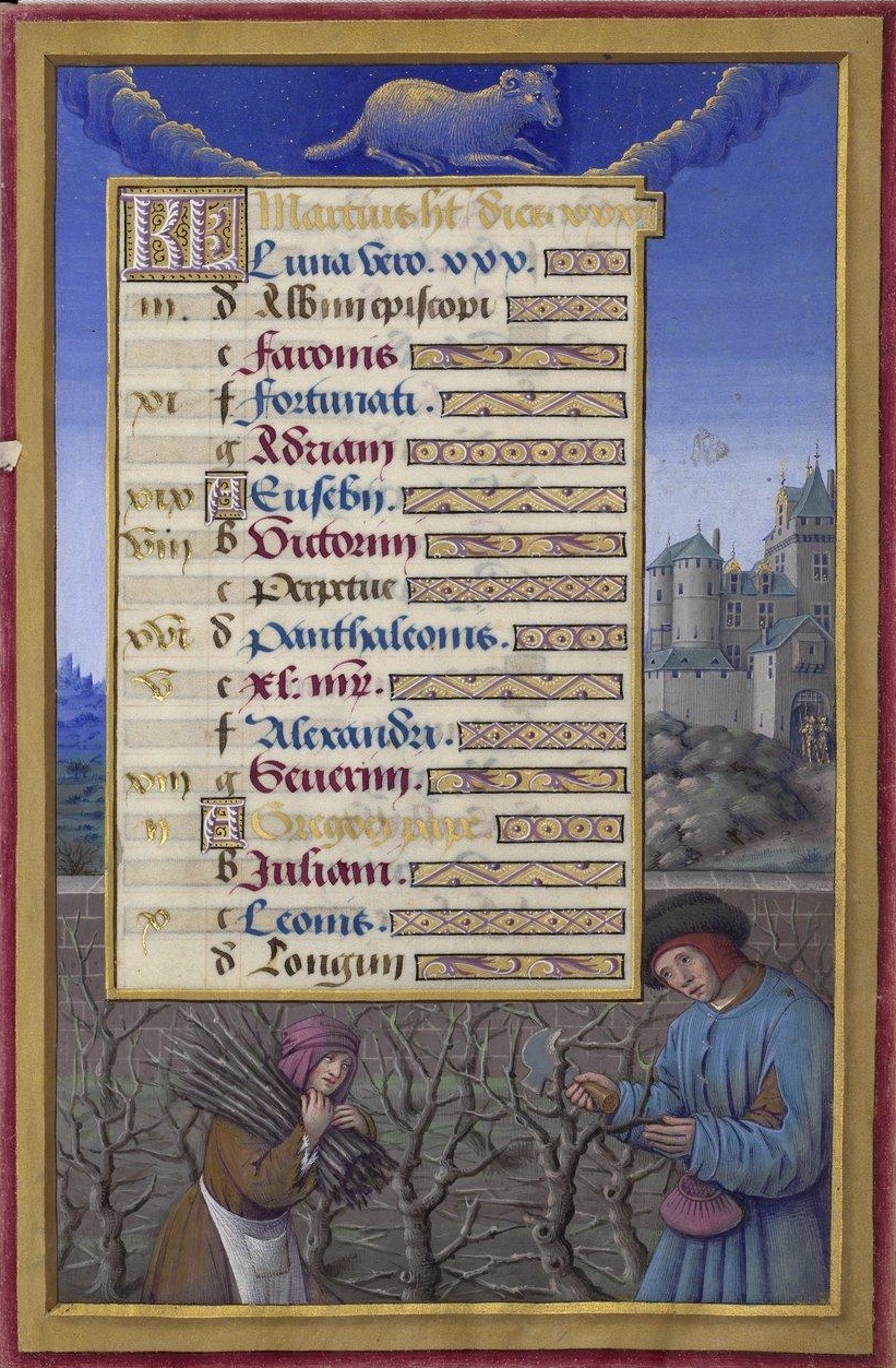 Solve The Grandes Heures of Anne of Brittany, March calendar jigsaw ...