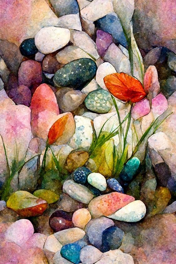 Solve Colored Rocks jigsaw puzzle online with 77 pieces
