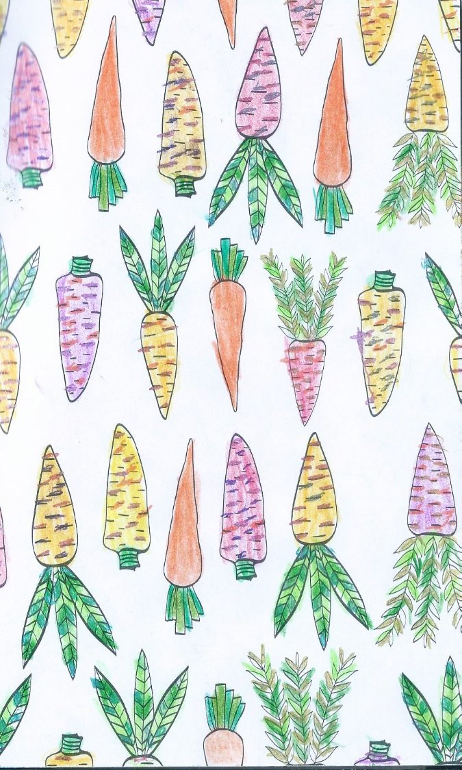 Solve Coloring Carrots For Easter Bunny jigsaw puzzle online with 15 pieces