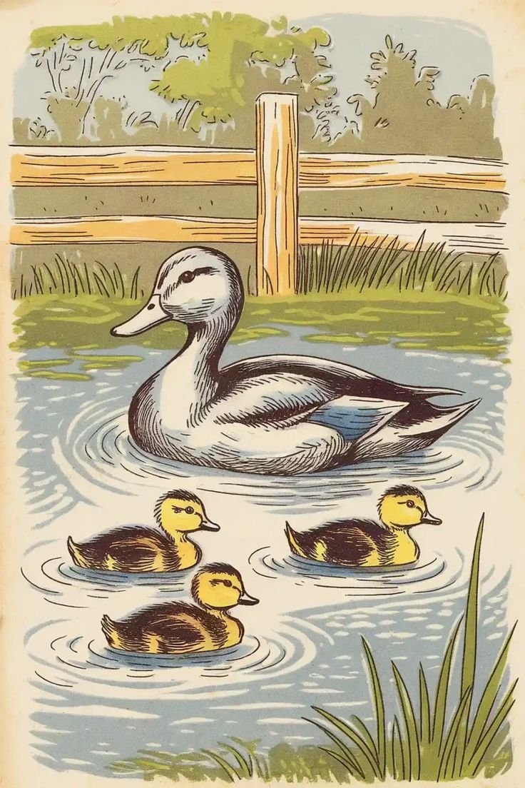 Solve Ducks in a Pond jigsaw puzzle online with 77 pieces
