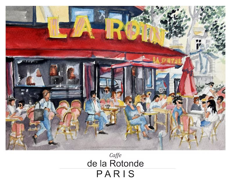 Solve Cafe de la Rotonde, Paris jigsaw puzzle online with 120 pieces
